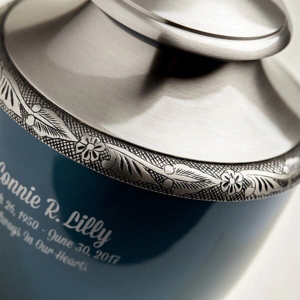 Artisan Indigo Metal Alloy Urn - Urns.com