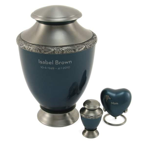 Artisan Indigo Metal Alloy Urn - Urns.com